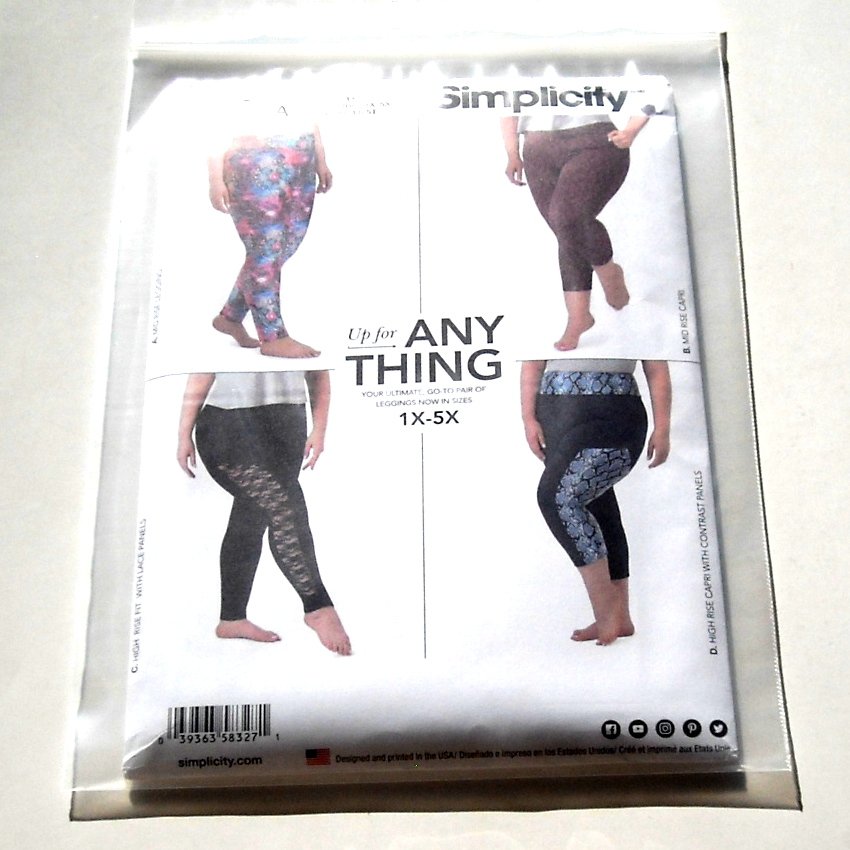 Misses' Women's Knit Leggings Simplicity Sewing Pattern 8327
