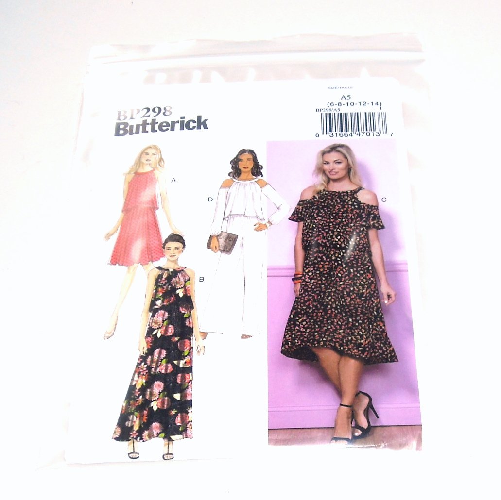 Misses Sleeveless Dresses Jumpsuit Butterick Sewing Pattern BP298