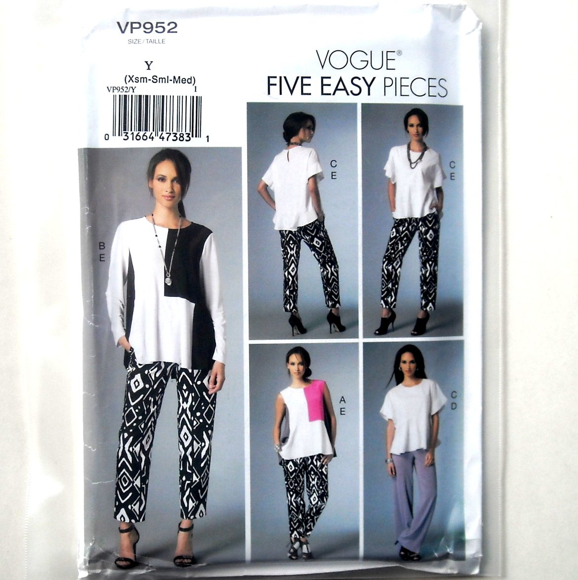 Top Pants Five Easy Pieces Vogue Sewing Pattern VP952