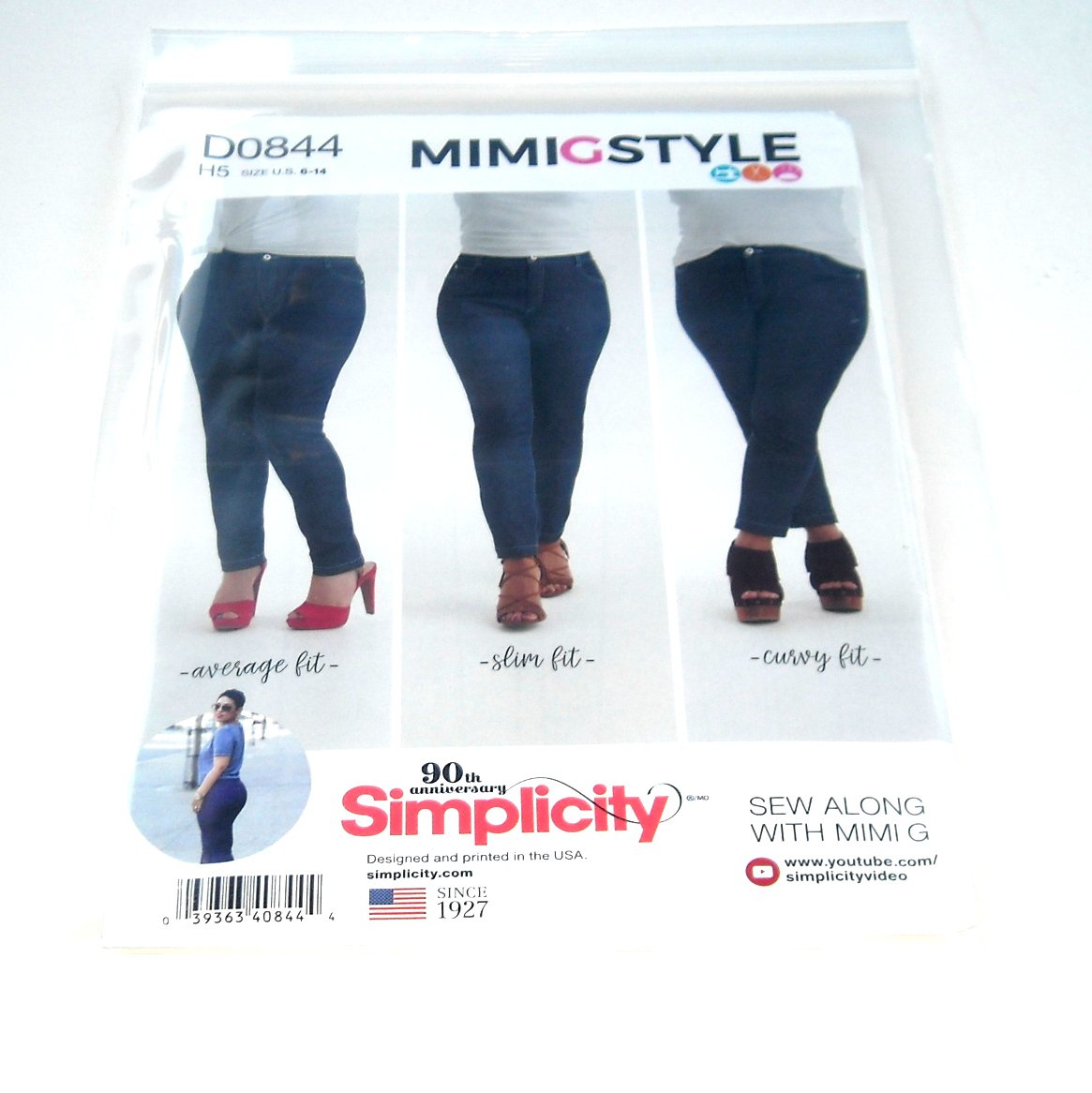 Misses Mimi G Skinny Jeans Simplicity Sewing Pattern D0844