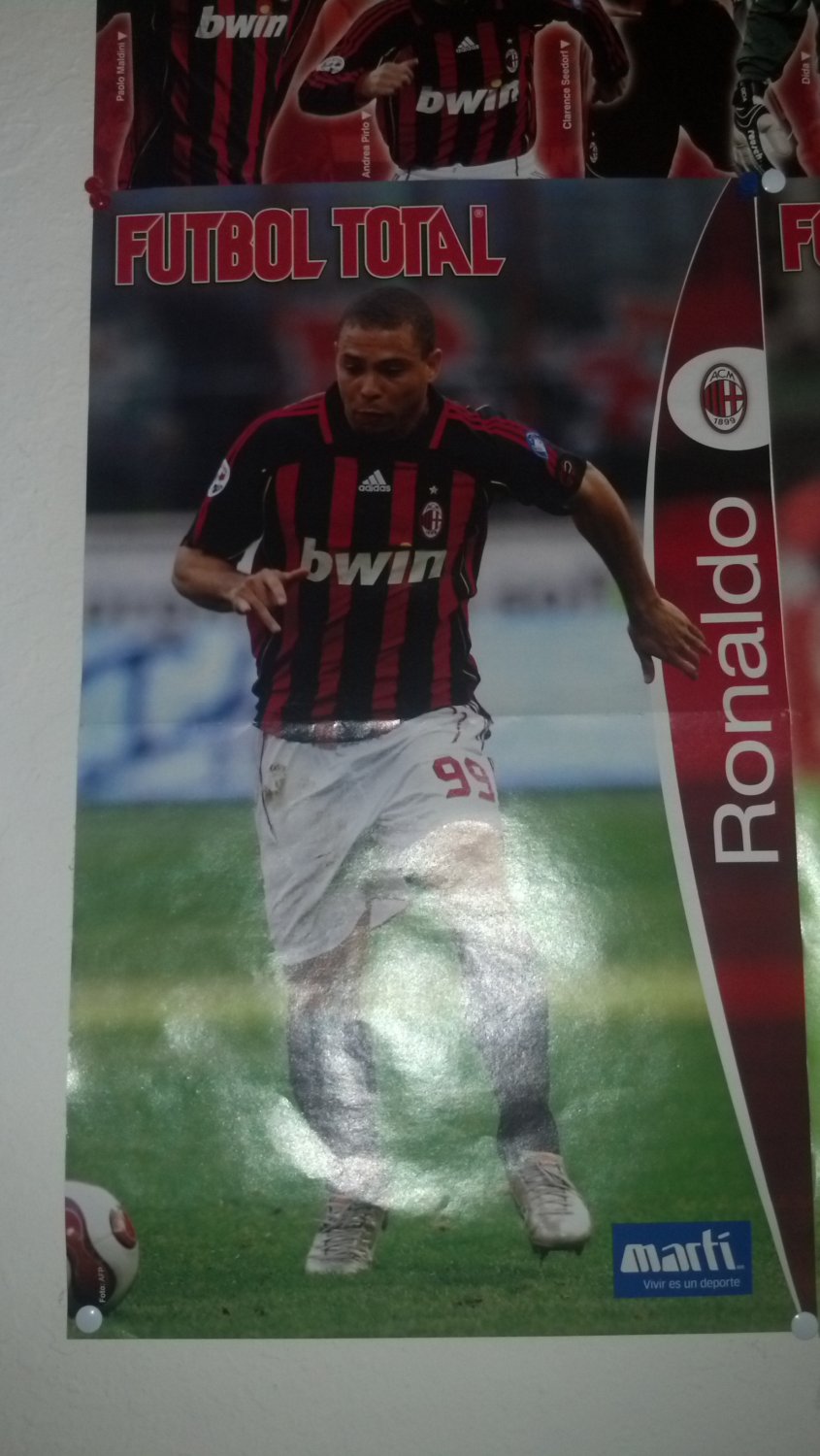ac milan ronaldo r9 poster