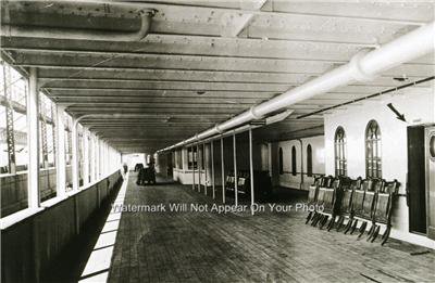 RMS TITANICS BEAUTIFUL PROMENADE DECK PHOTO 1911 WHITE STAR PASSENGER ...
