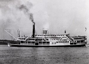 STEAM POWER PADDLE WHEEL BOAT ANTIQUE MAIL PHOTO U.S. POSTAL MAILMAN ...
