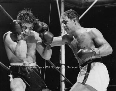 BOXING 1950 PHOTO ROLAND LA STARZA ROCKY MARCIANO WORLD HEAVYWEIGHT ...