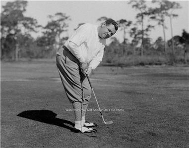 Rare Babe Ruth Golfing Photo Jan. 1938 Collectors Piece