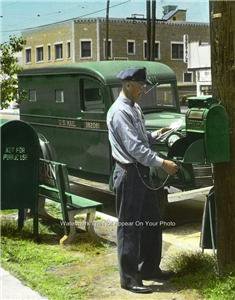 ANTIQUE MAIL TRUCK VEHICLE PHOTO U.S. MAIL BOX POSTAL CARRIERS MAILMAN ...