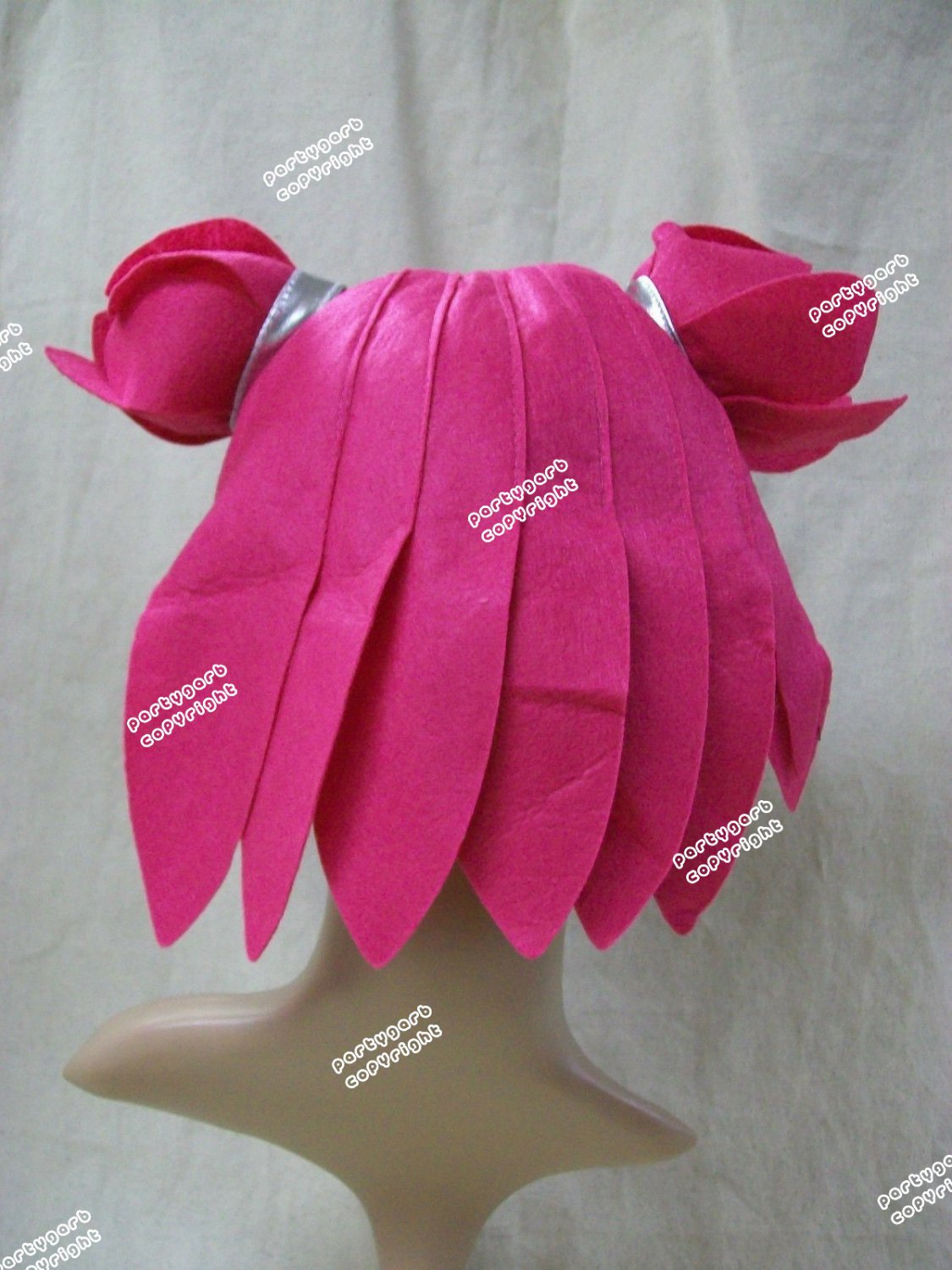 Pink Anime Pigtail Pixie Felt Wig EMO Comic Manga Harajuku Punk Jetson ...