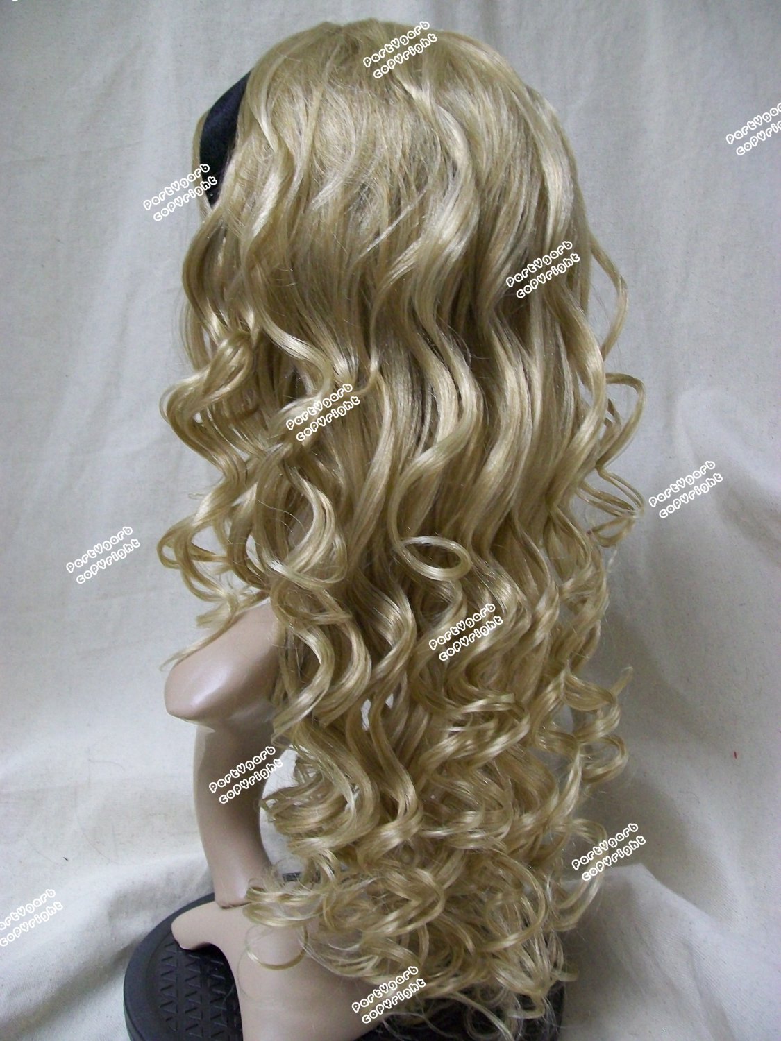 Deluxe Disney Alice in Wonderland Costume Wig Blonde Black Headband Tim ...