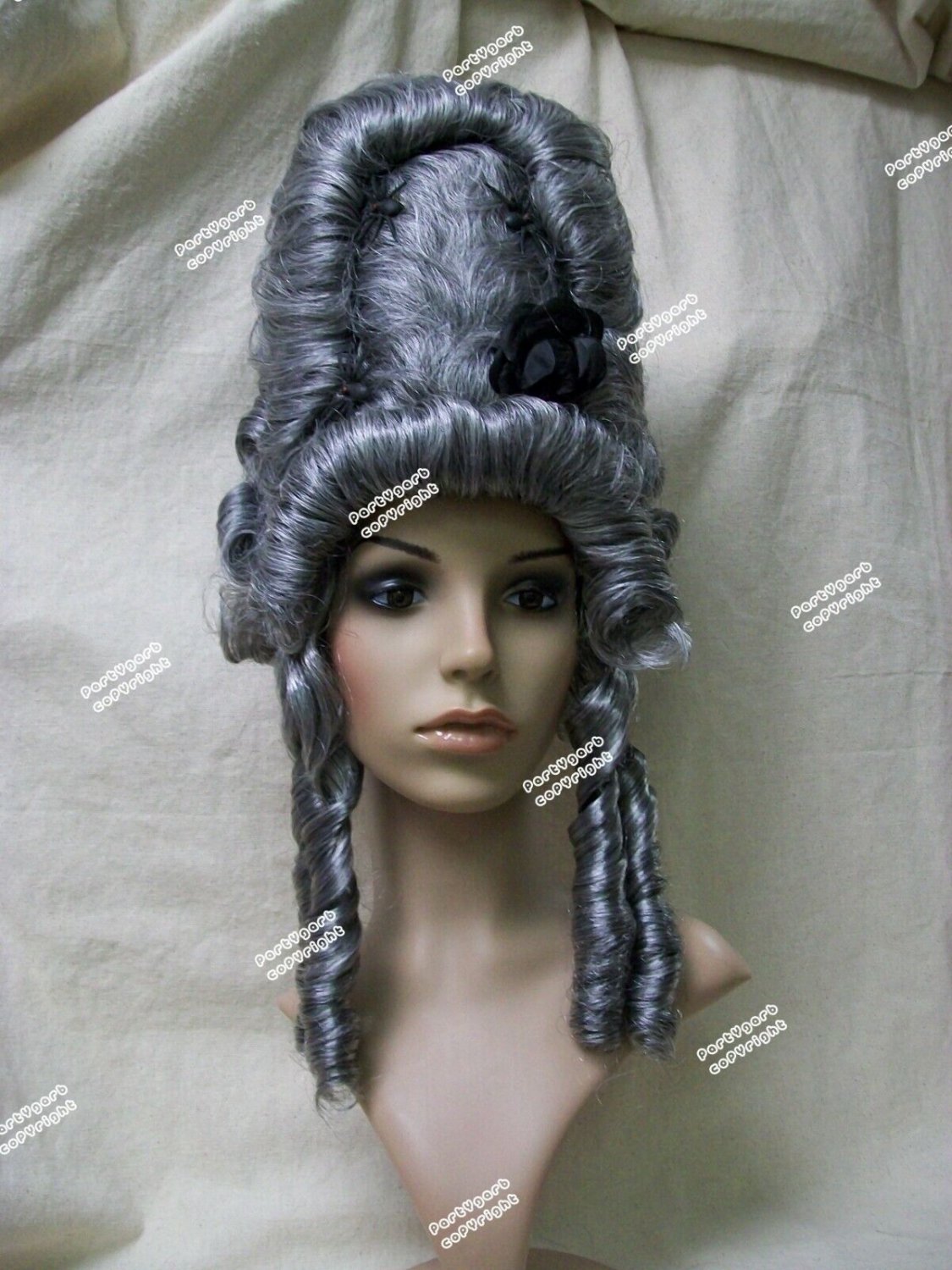 Gothic Gray Beehive 18th Century Wicked Court Wig Queen Colonial Your ...