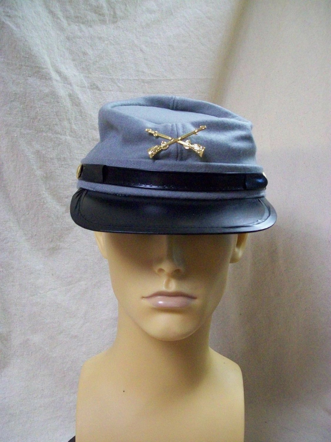 Civil War Confederate Rebel Soldier Wool Costume Hat South Calvary Gray ...