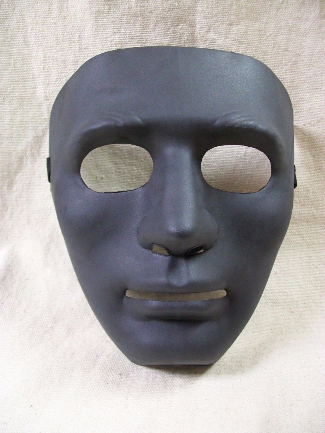 Creepy Matte Black Blank Face Costume Mask Purge Faceless Stalker ...