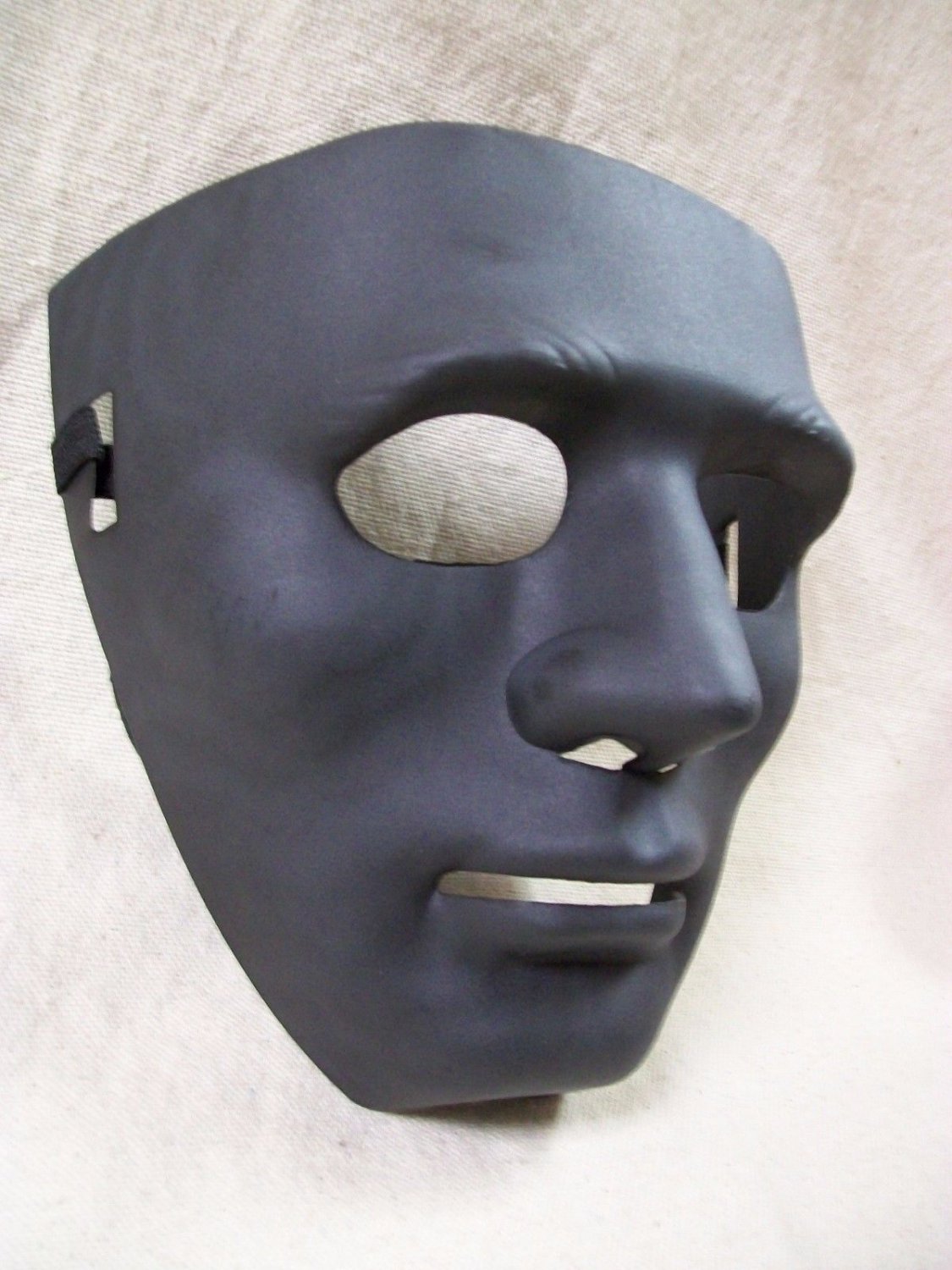 Creepy Matte Black Blank Face Costume Mask Purge Faceless Stalker ...