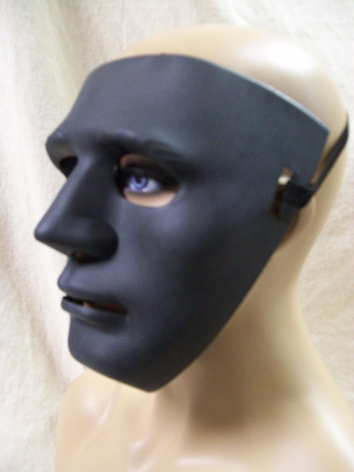 Creepy Matte Black Blank Face Costume Mask Purge Faceless Stalker ...