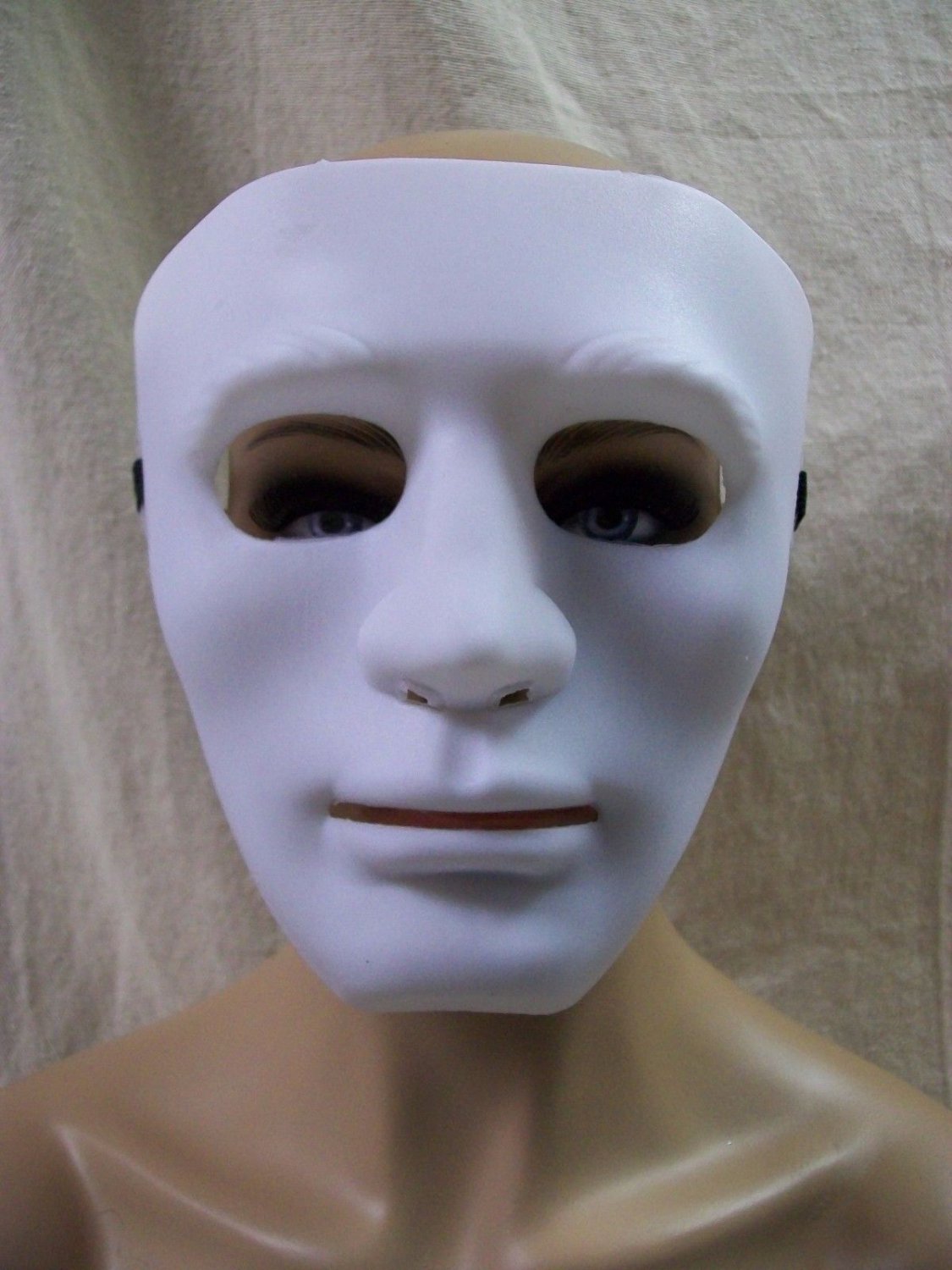 Creepy Matte White Blank Face Costume Mask Purge Faceless Stalker ...