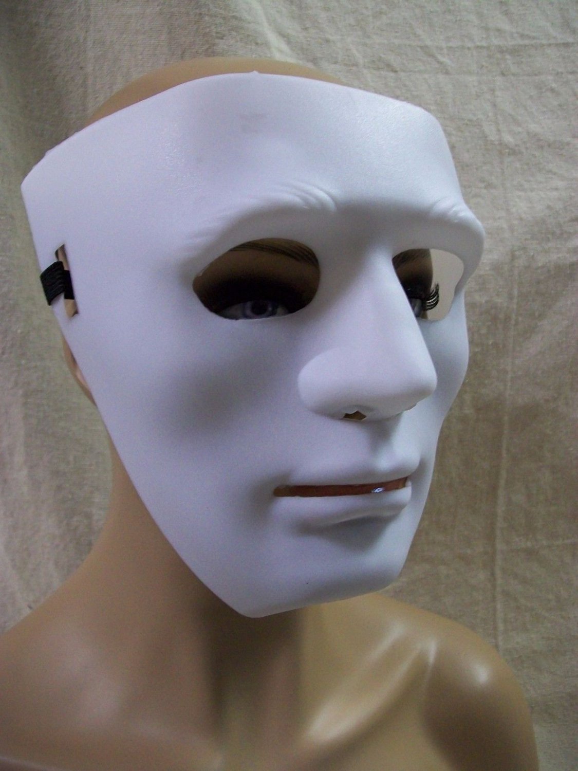 Creepy Matte White Blank Face Costume Mask Purge Faceless Stalker ...