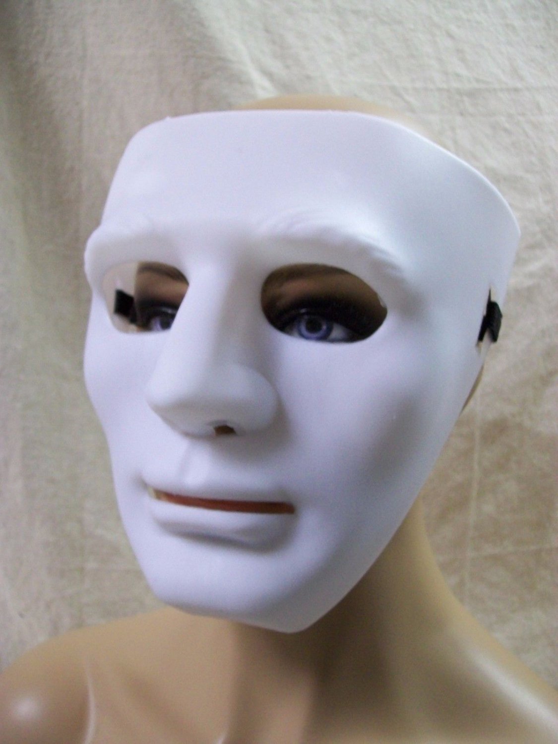 Creepy Matte White Blank Face Costume Mask Purge Faceless Stalker ...