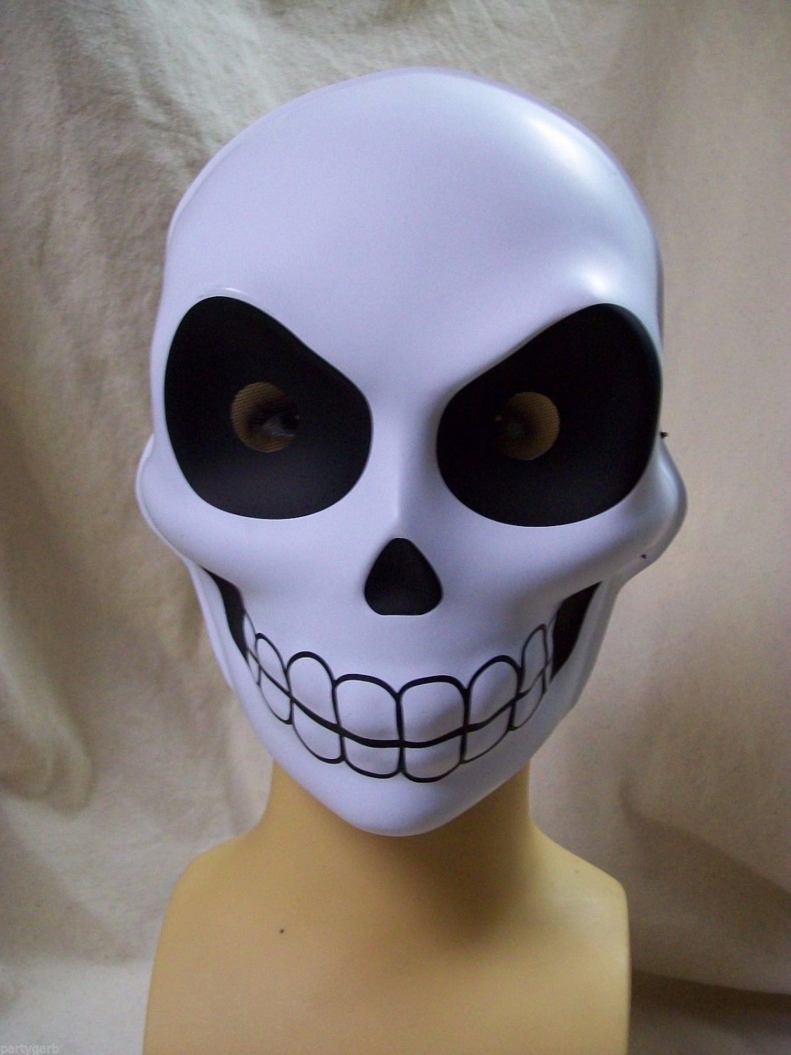 Fun Creepy Reaper Skull Face Costume Mask Muerto Puppet Goth Skeleton ...