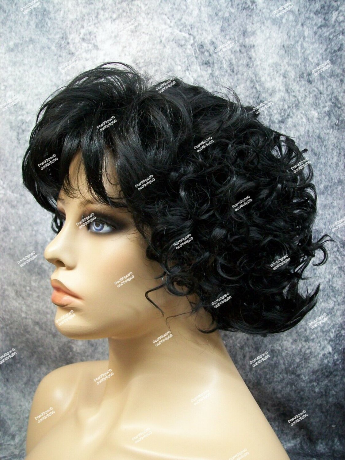 Black 80s Prom King Perm Wig 90s Wedding Singer Unisex Iola Boylan ...