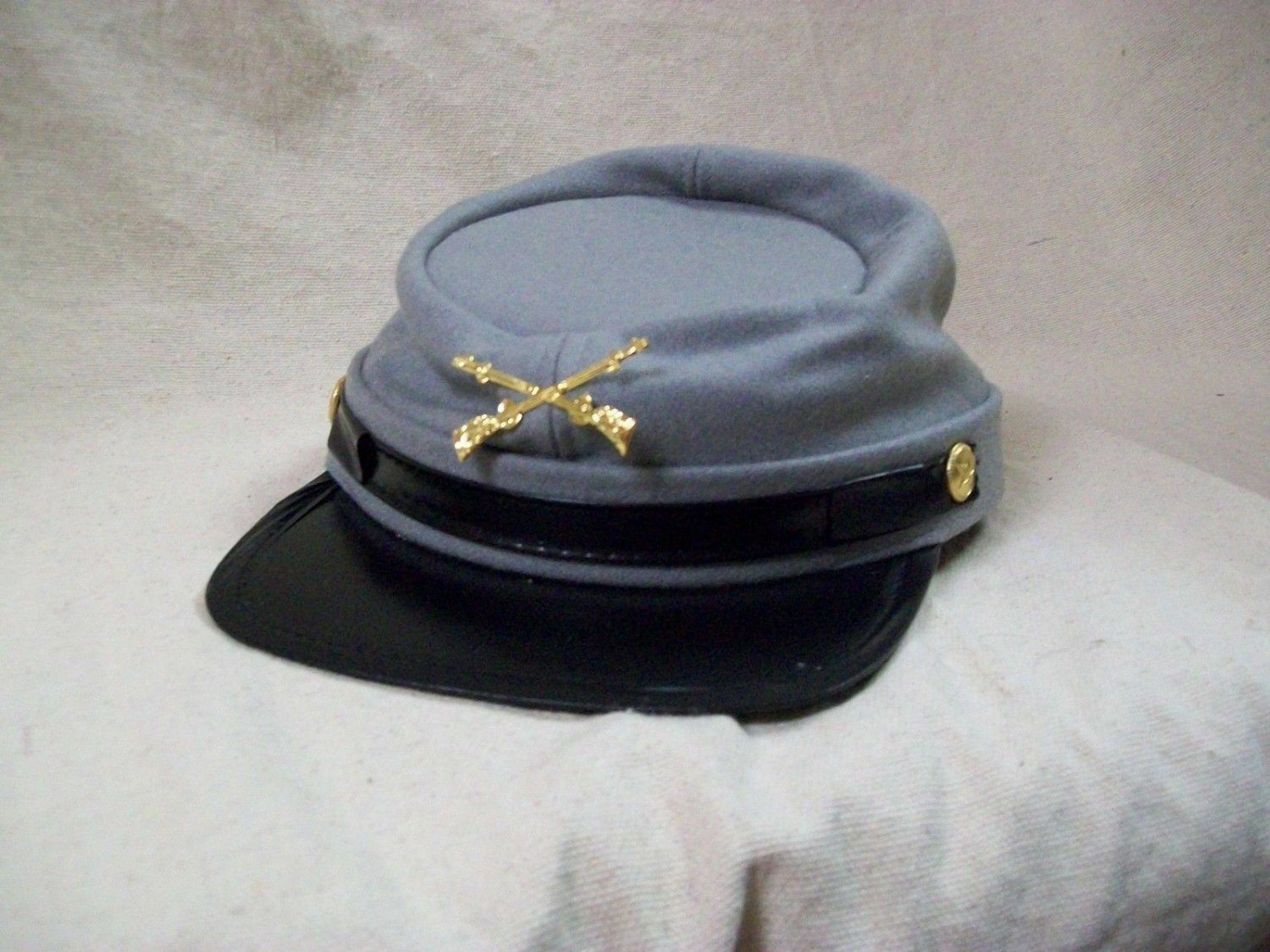 Civil War Confederate Rebel Soldier Wool Costume Hat South Calvary Gray ...