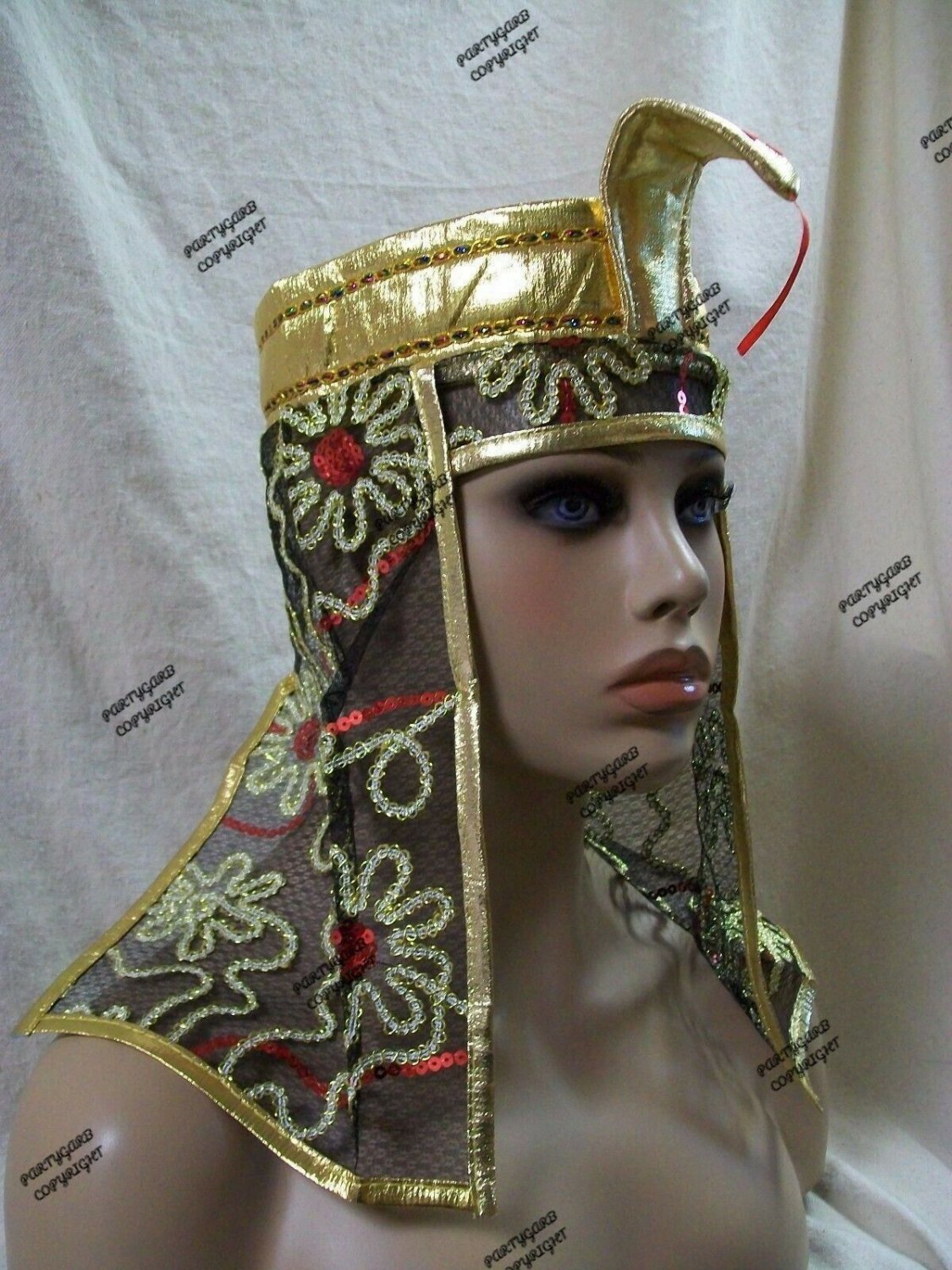 Egyptian Snake Gold Headpiece Asp Tut Nile Queen Egypt Goddess ...