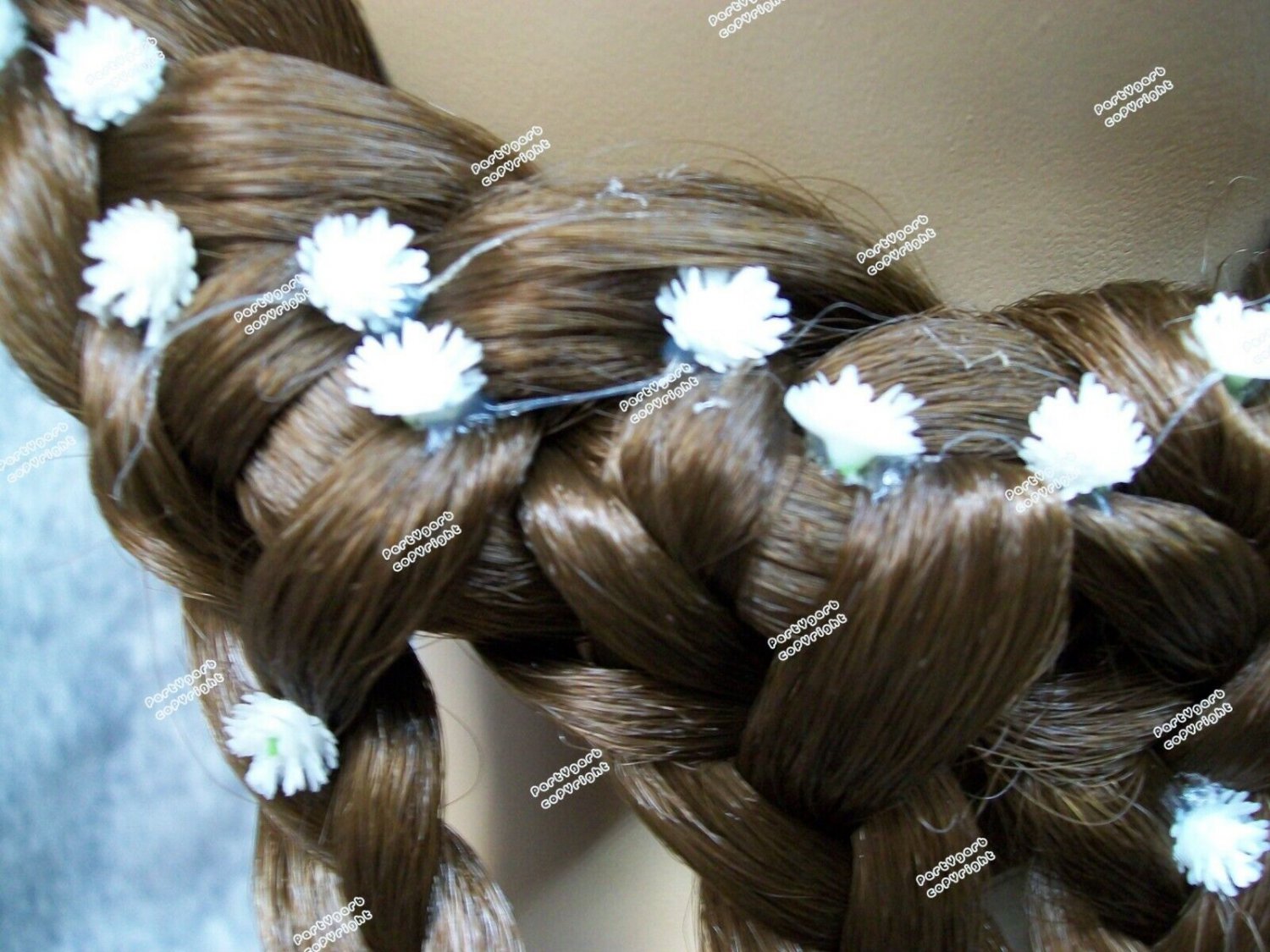 Brown Halo Braids Plaited Hairpiece Renaissance Peasant Medieval ...