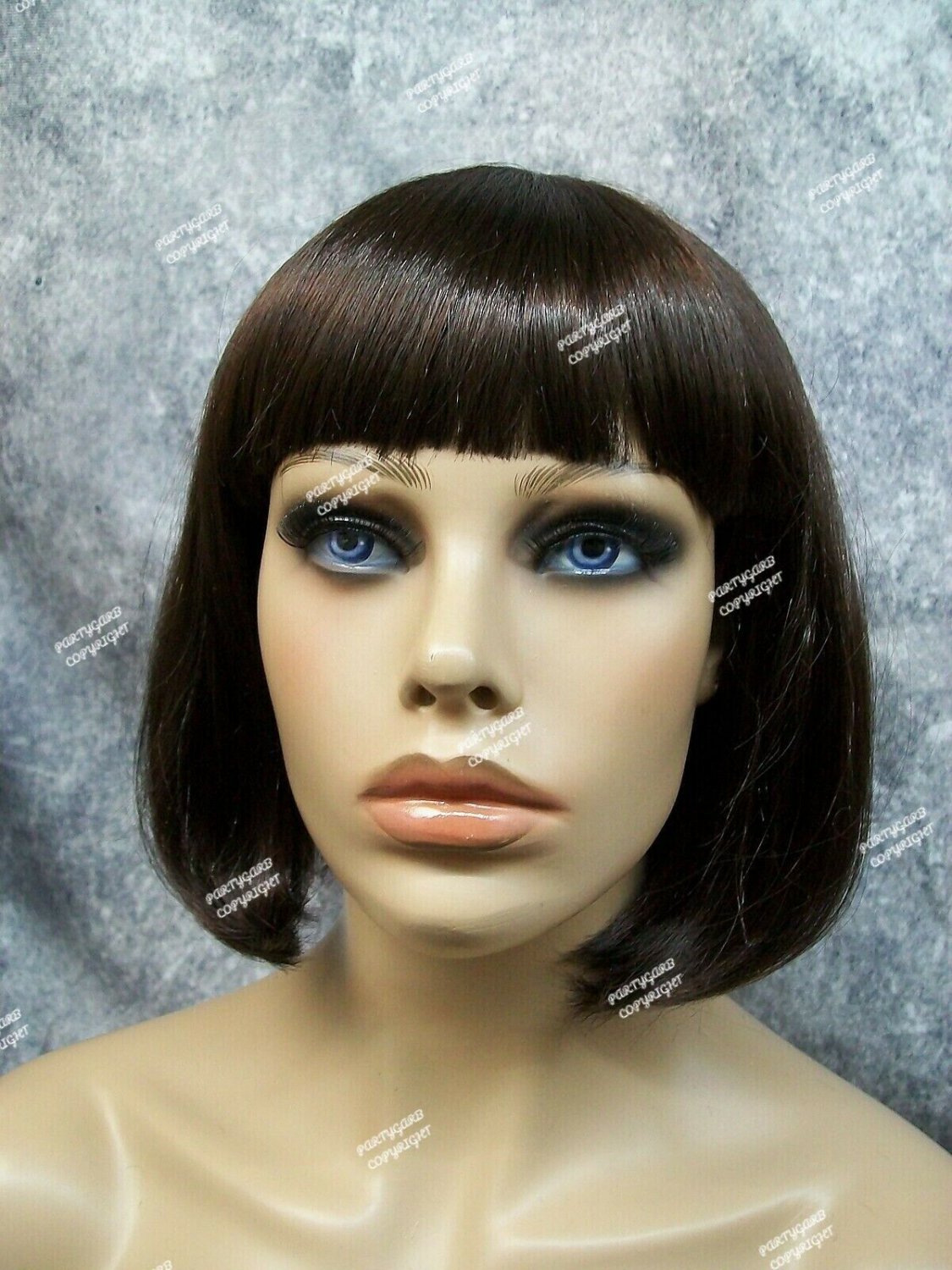 Brown Partyrama Bob Wig 20s Flapper Retro GoGo Girl Mod 70s Velma ...