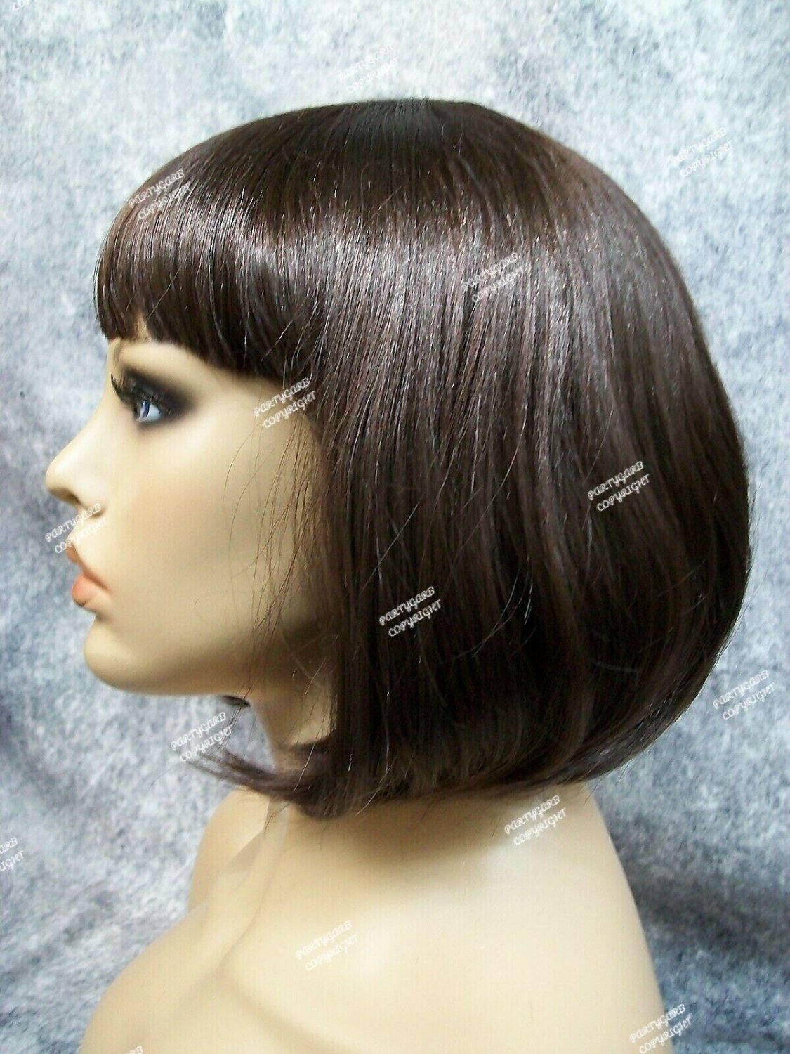 Brown Partyrama Bob Wig 20s Flapper Retro GoGo Girl Mod 70s Velma ...