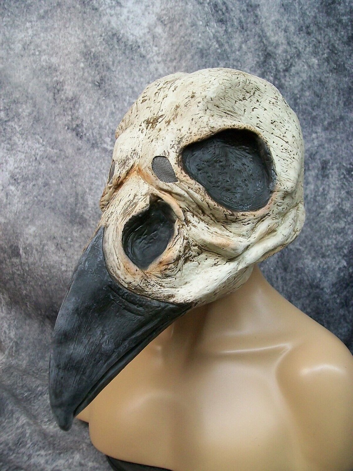Creepy Crow Skull Adult Latex Mask Bird Beak Vulture Raven Carcass ...