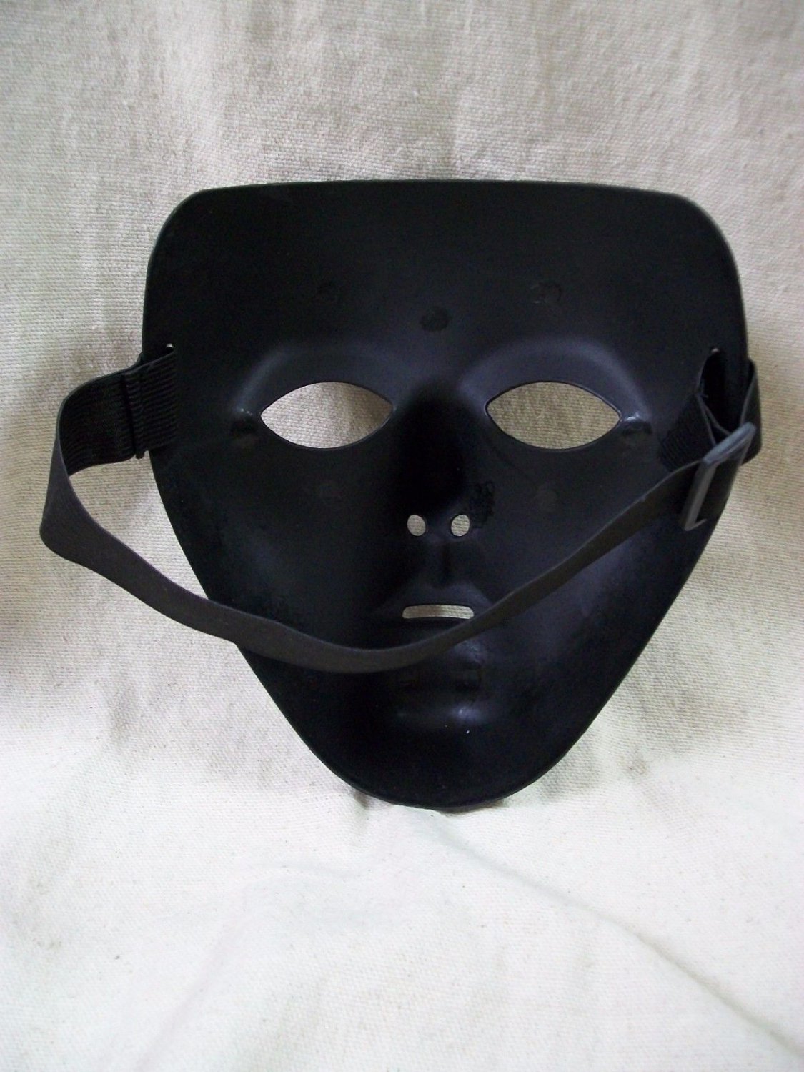 Black Blank Face Costume Mask Unisex Purge Grim Faceless Stalker Creep ...