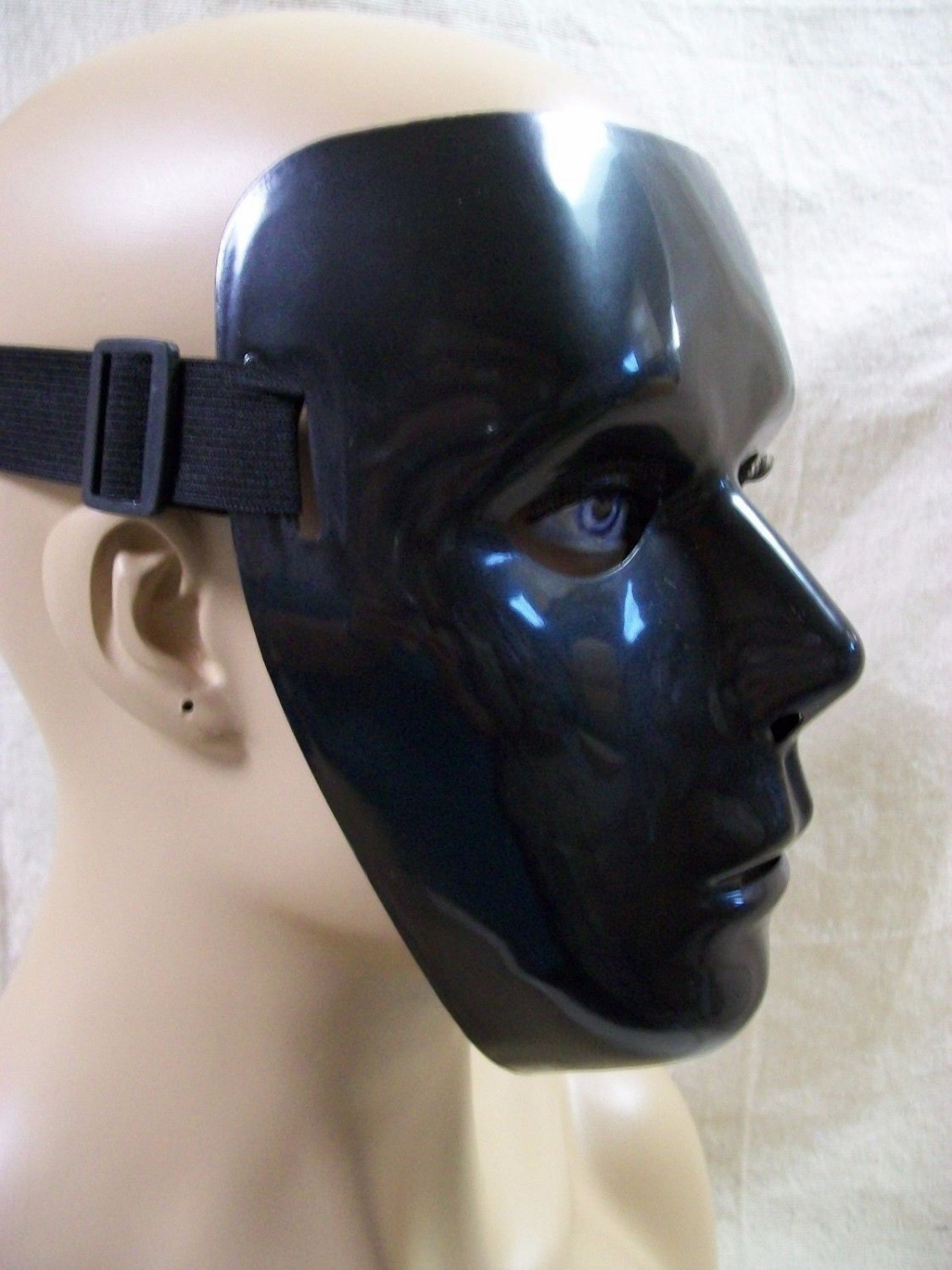 Black Blank Face Costume Mask Unisex Purge Grim Faceless Stalker Creep ...