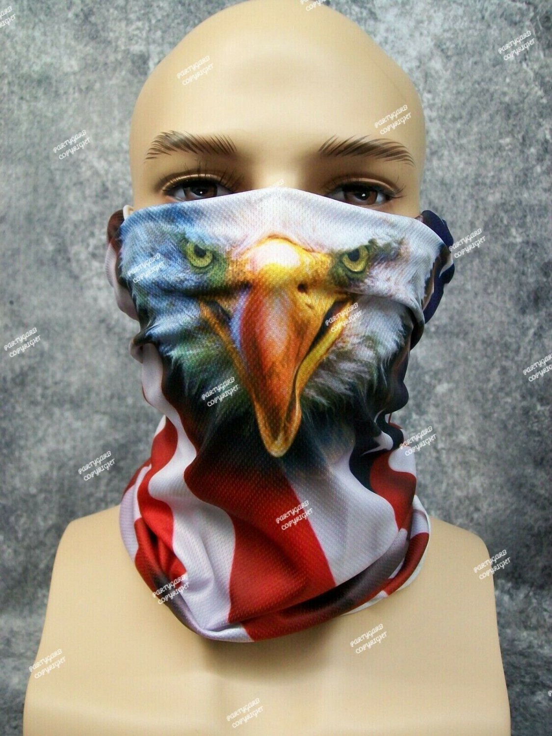 Patriotic Eagle American Flag Face Mask Neck Gaiter Patriot Biker ...