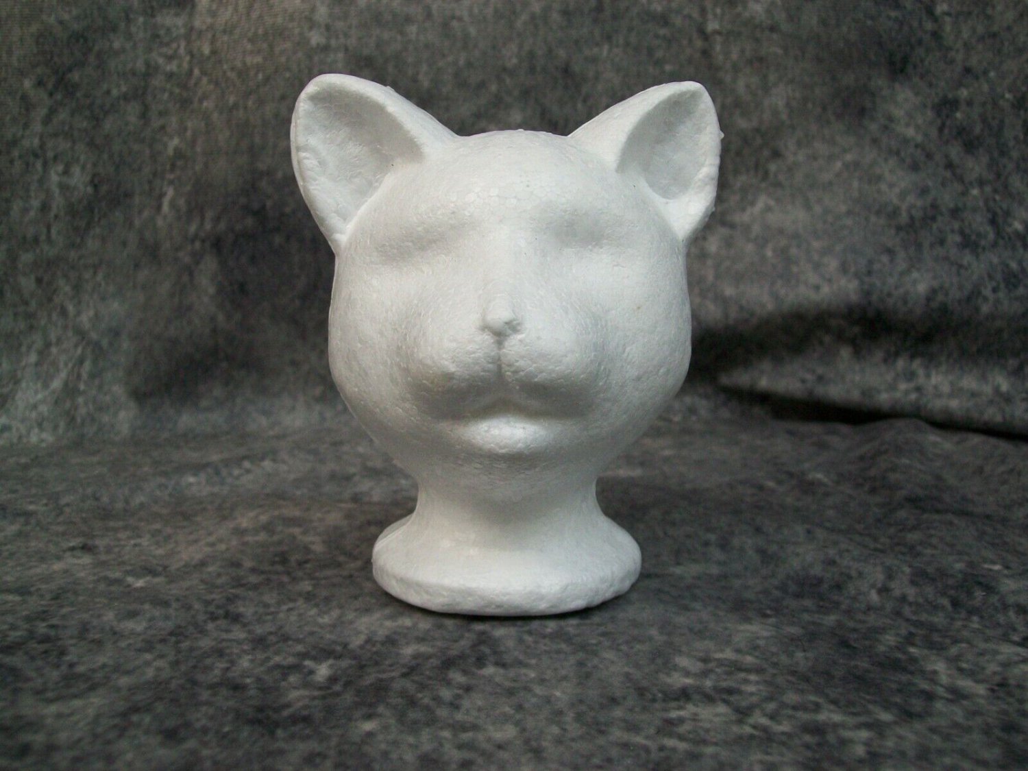 White Styrofoam Cat Head Mannequin Form Cool Halloween Prop Decor Craft ...