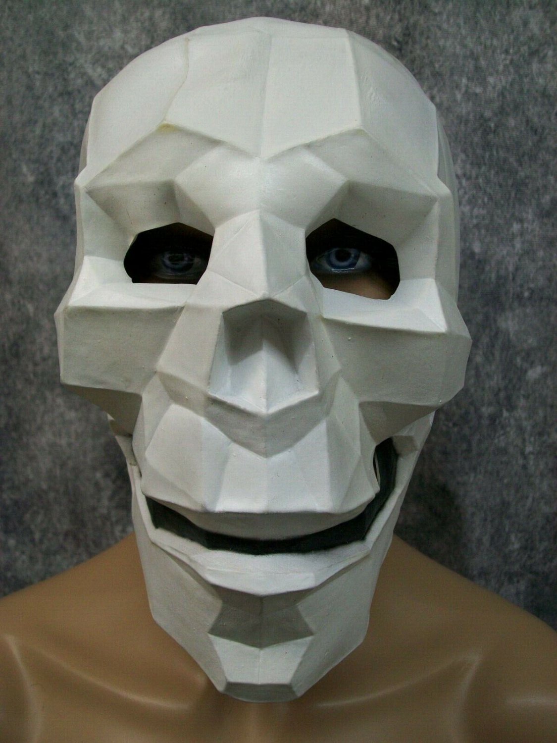 Adult Low Poly Skull Costume Mask Futuristic Robot Geometric Droid Boxy ...