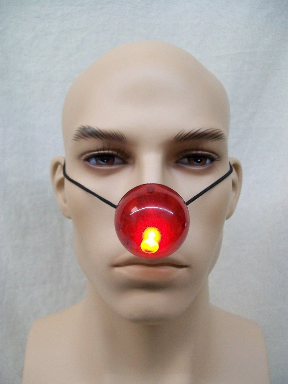 1 Red Light Up Nose Blinking Flashing Reindeer Rudolph Christmas Play ...