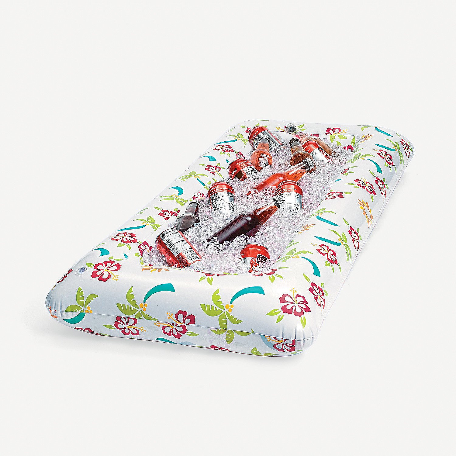 Inflatable Tropical Print Luau Party Buffet Cooler Cold Bar Salad Drink ...