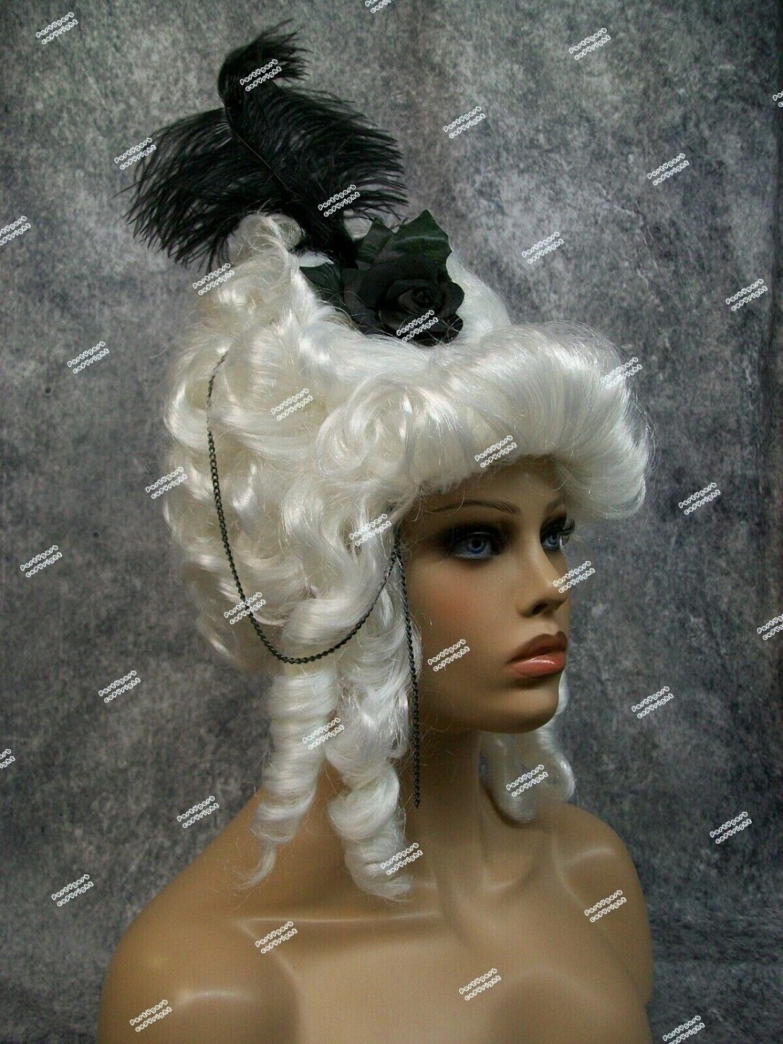 Ghost Marie Antoinette Wig Colonial Drag Queen Victorian Wicked Court ...