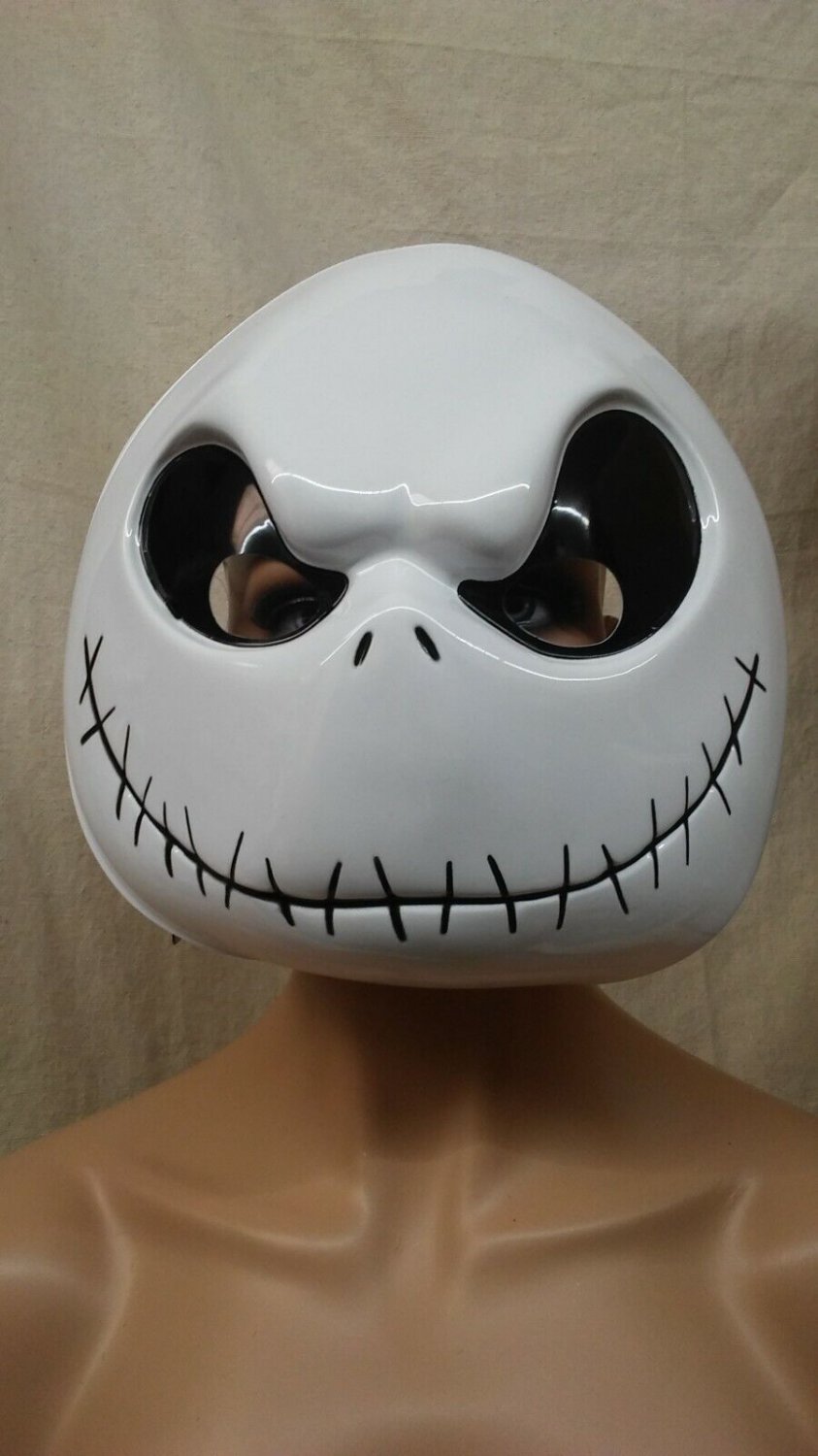 Disney Jack Skellington Mask Vacuform Pumpkin King Stitched Skull Face ...