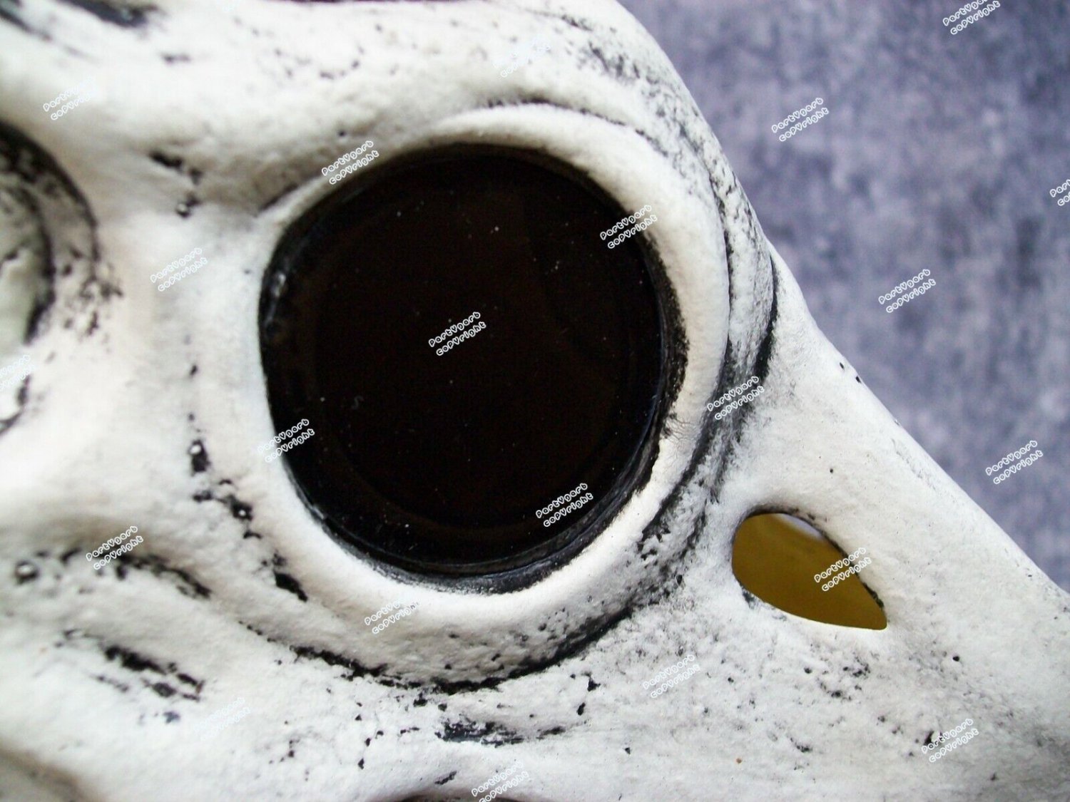White Plague Doctor Latex Mask Strap on Stitched Beak Bird Skull Horror ...