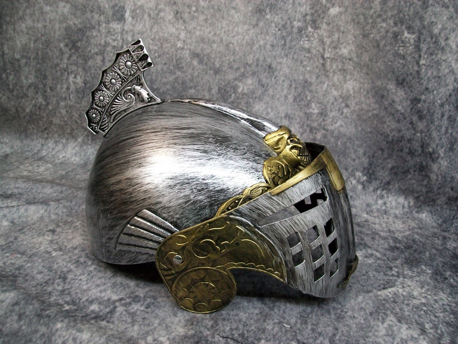 Knight Cage Helmet Medieval Battle Visor Guard Warrior Soldier Armor ...