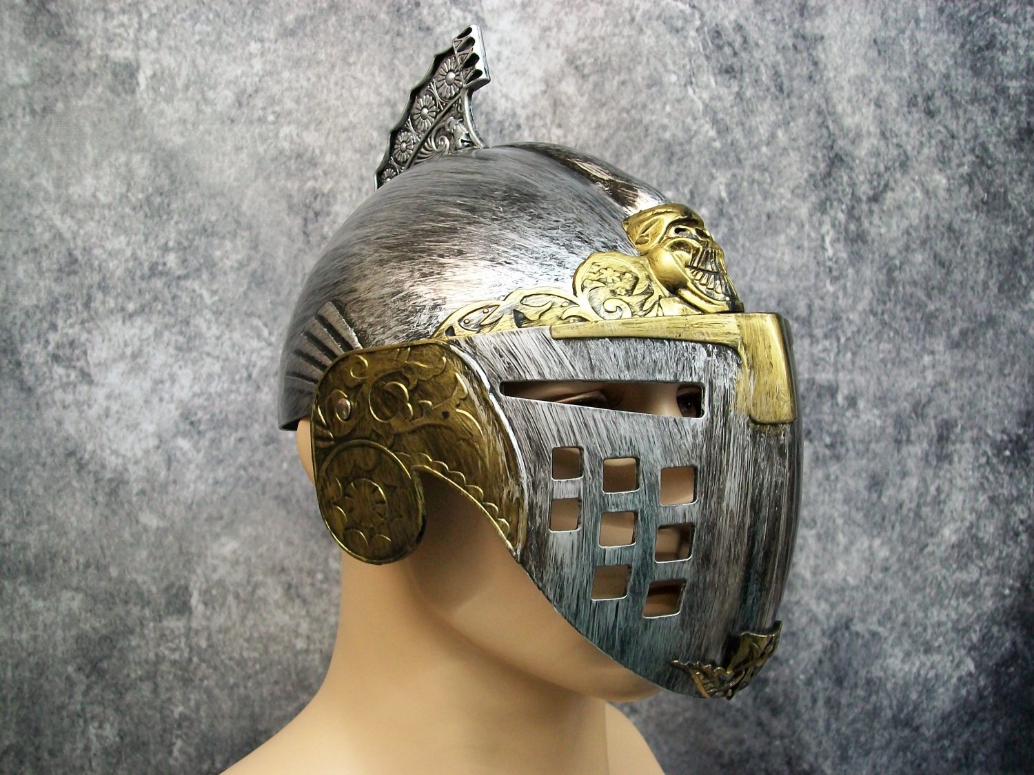 Knight Cage Helmet Medieval Battle Visor Guard Warrior Soldier Armor ...