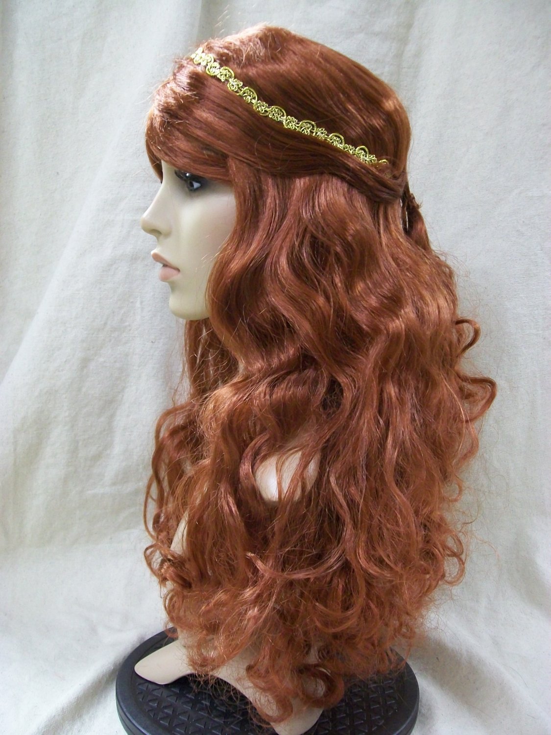 Giselle Wig Mermaid Princess Renaissance Fiona Maiden Damsel Goddess ...