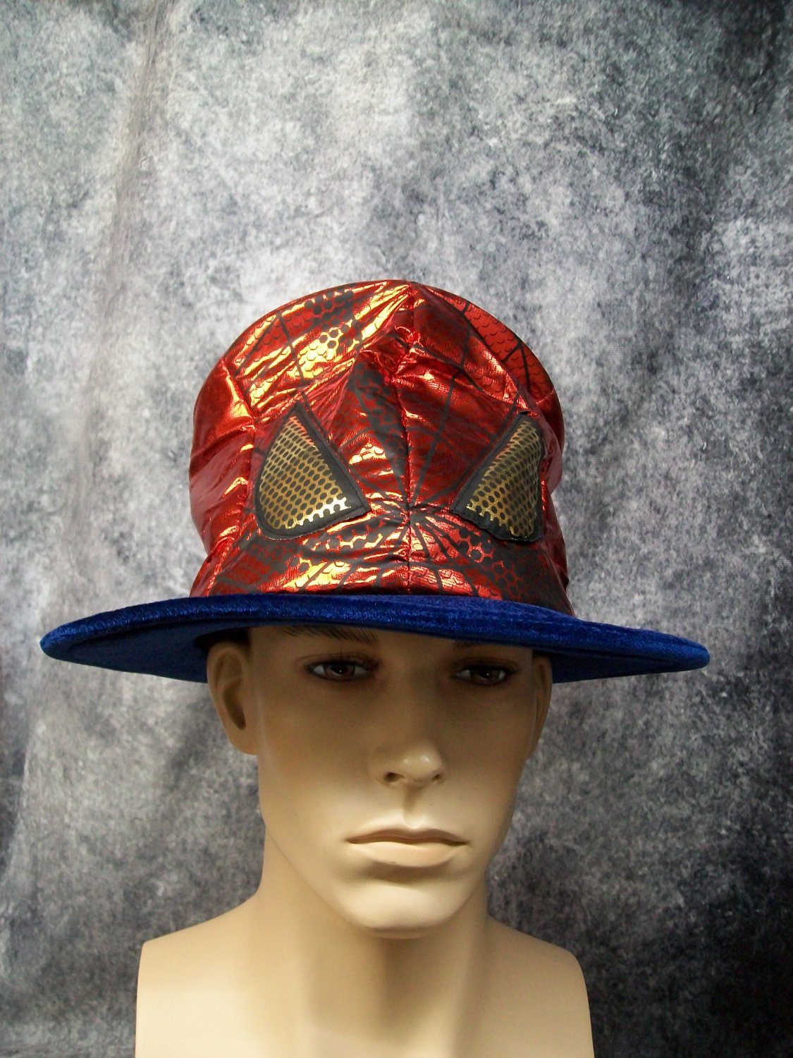 Marvel Comic Spiderman Top Hat Metallic Red & Blue Avenger Spider Man