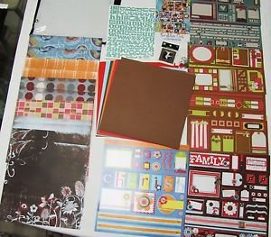12X12 SCRAPBOOK KIT, 24 CARDSTOCK,STICKERS,DIE CUTS, STORYTELLERS CLUB ...