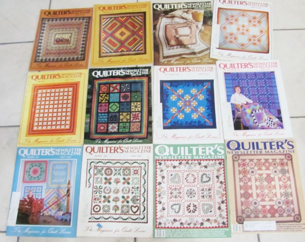 12 QUILTER'S NEWSLETTER QUILT PATTERNS MAGAZINES 1981-1991 380460336087