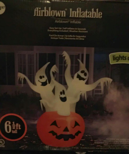 6.5 tall Airblown inflatable Halloween Ghost trio