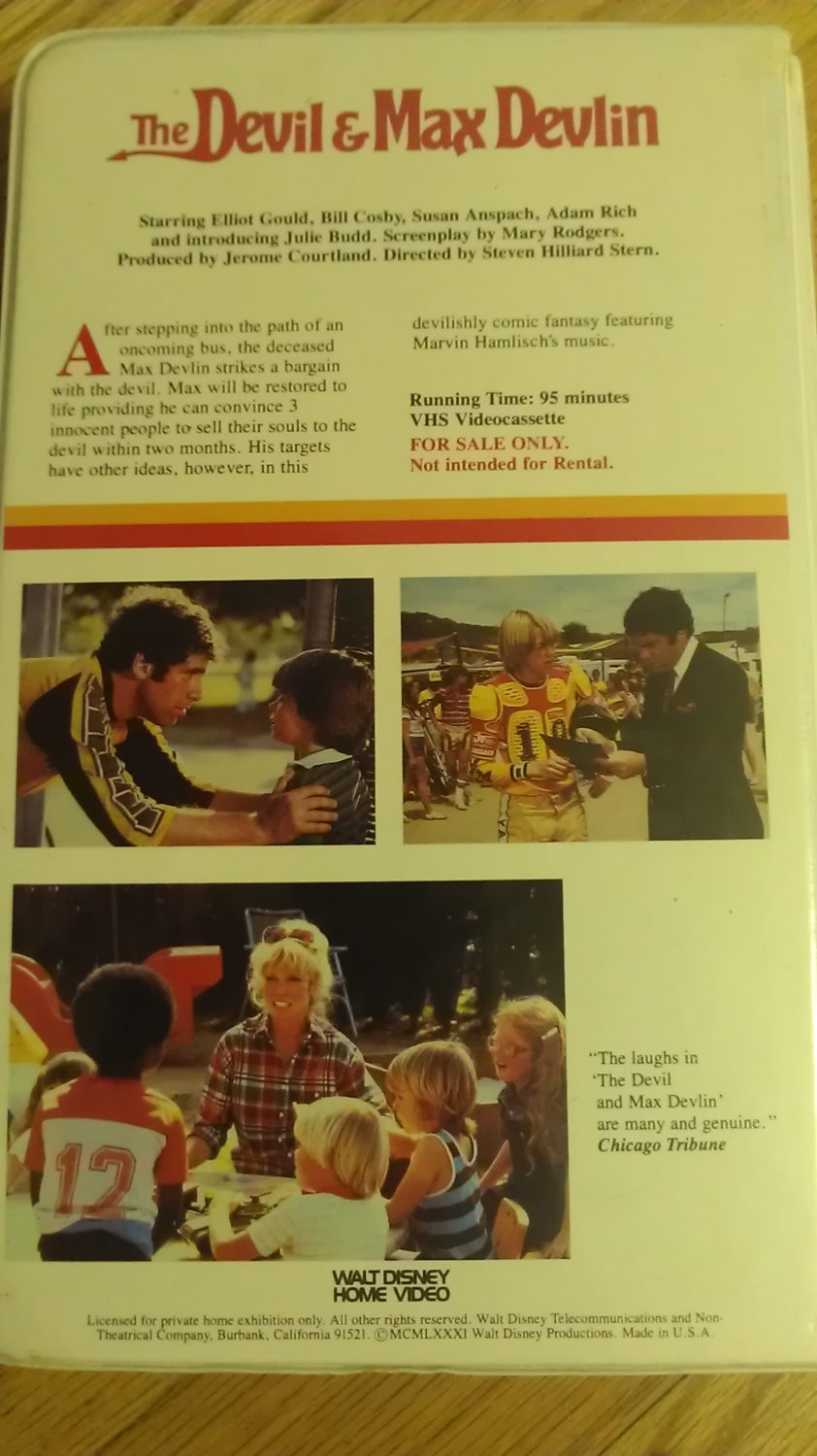 The Devil & Max Devlin VHS ( White clamshell ) very collectable