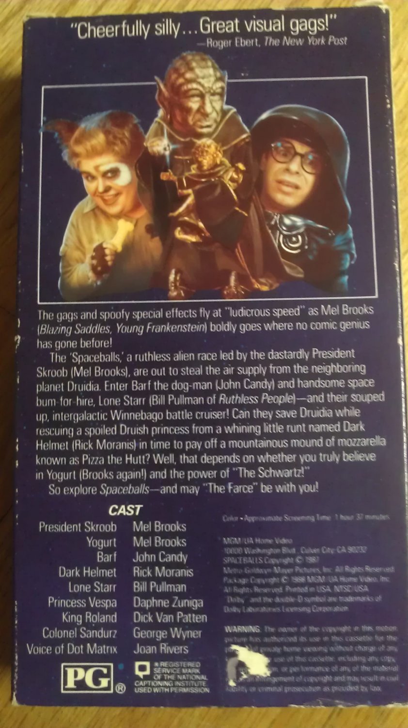 Spaceballs ( vhs ) [ 1988 MGM release ]