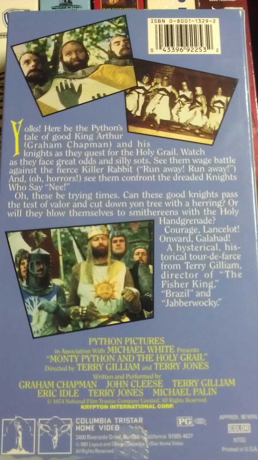 Monty Python and the Holy Grail 1974 [ vhs ] ( 91 release )