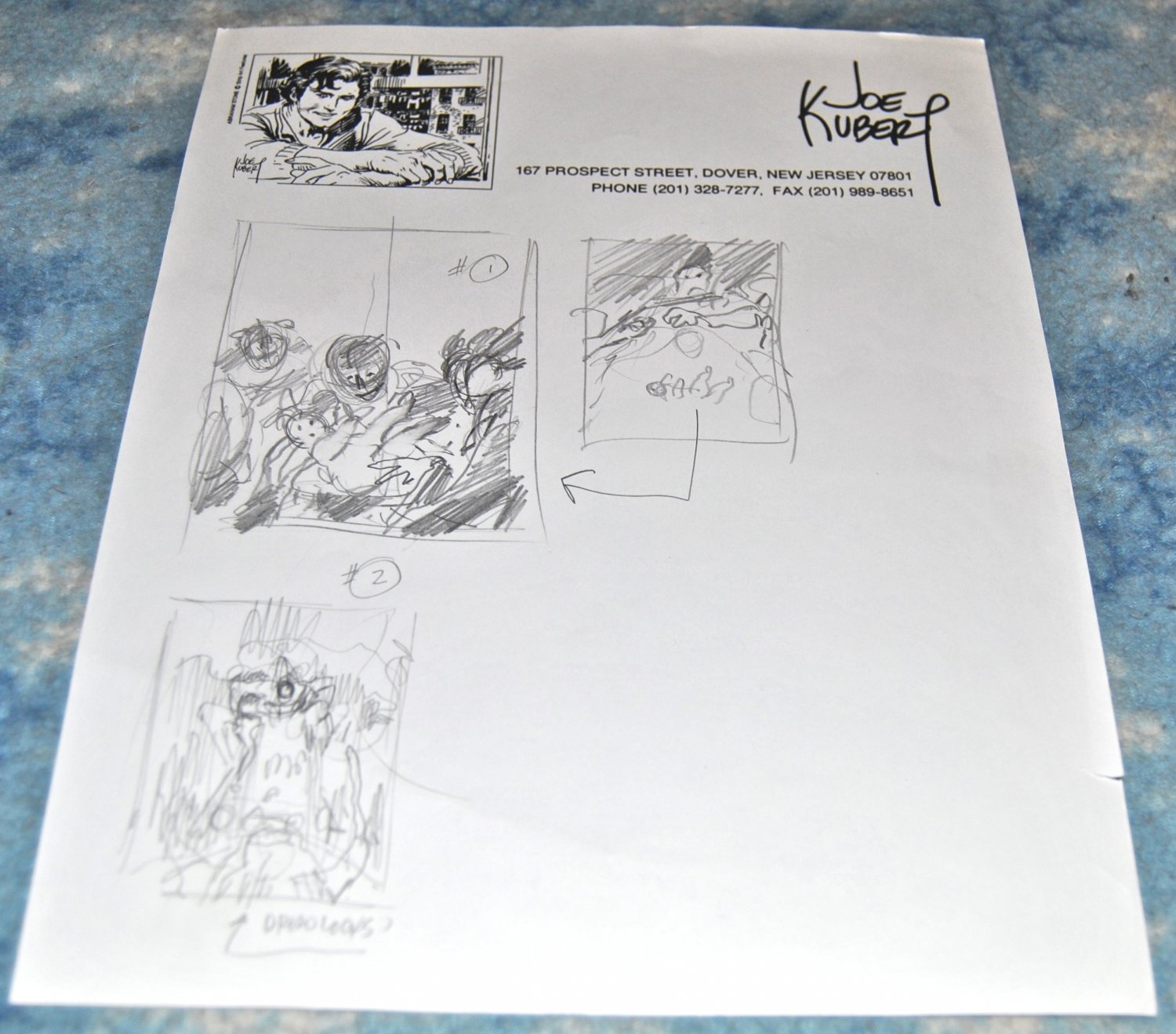 Original Art Joe Kubert Pencils and Contracts for Ragman Cry #1 and #2 ...