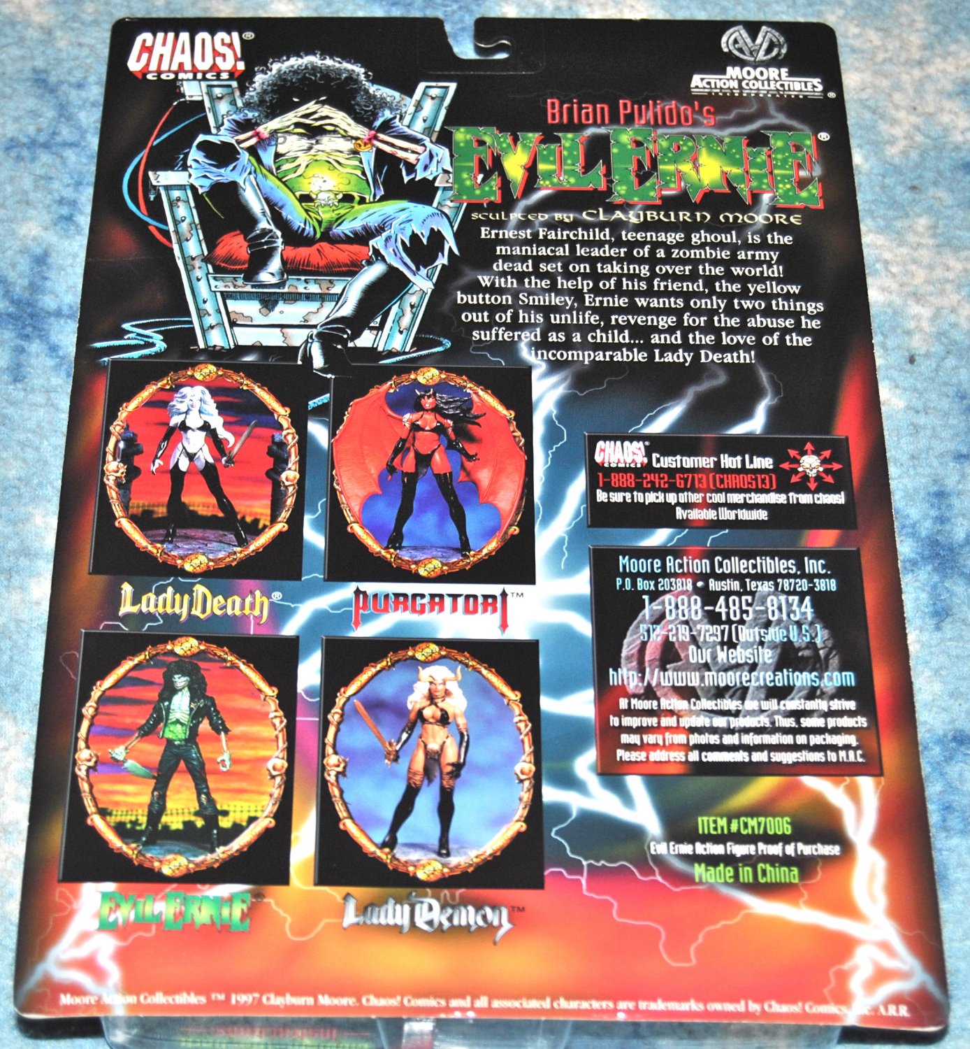 Brian Pulido's EVIL ERNIE Chaos Comics 1997 Action Figure MOC